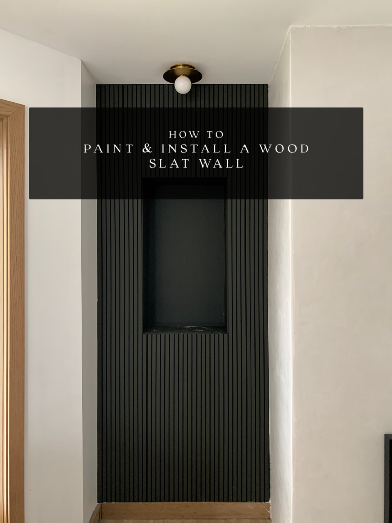 How to Paint and Install a Wood Slat Wall - BREPURPOSED