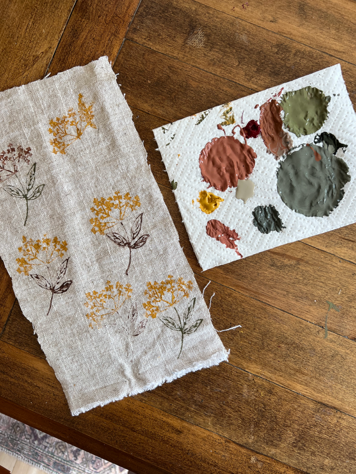DIY Block Print Table Runner - BREPURPOSED