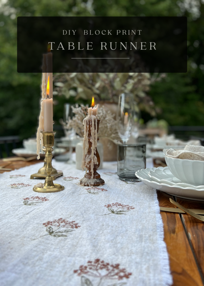 DIY Block Print Table Runner - BREPURPOSED