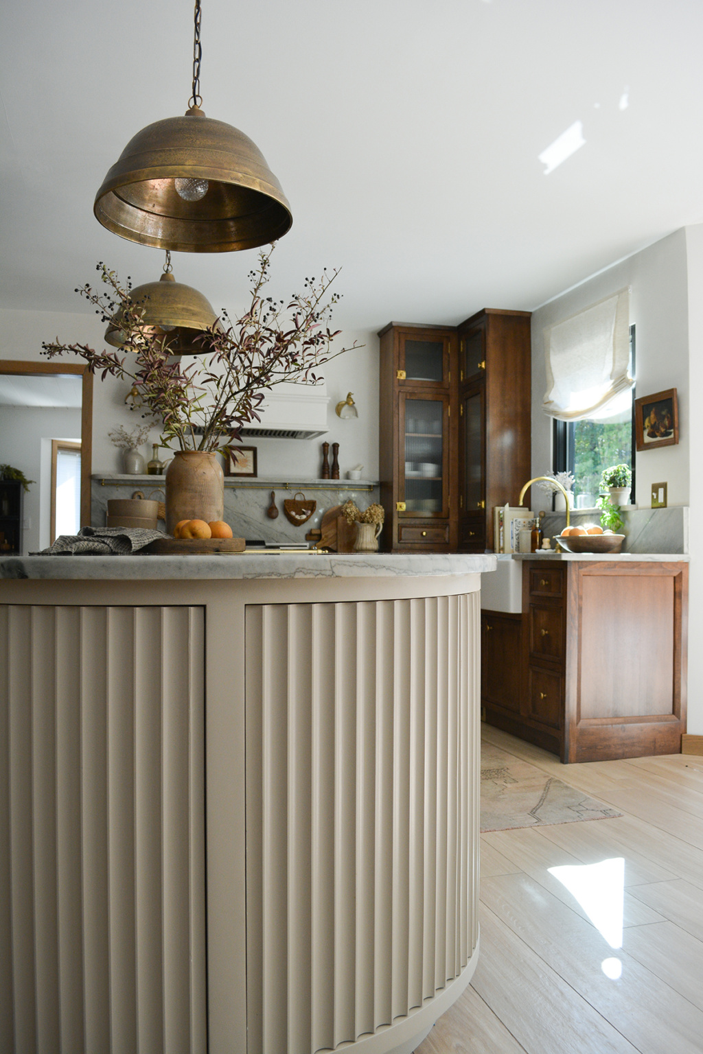 Our Modern European Kitchen Reveal with Wood Stained Cabinets - BREPURPOSED