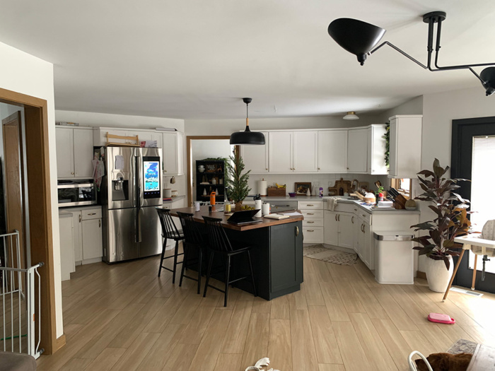Our Modern European Kitchen Reveal with Wood Stained Cabinets - BREPURPOSED