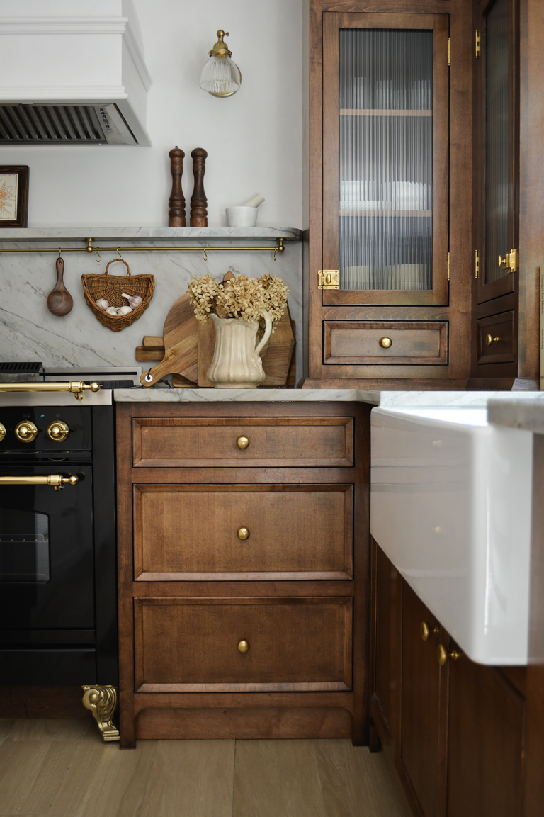 Our Modern European Kitchen Reveal with Wood Stained Cabinets - BREPURPOSED