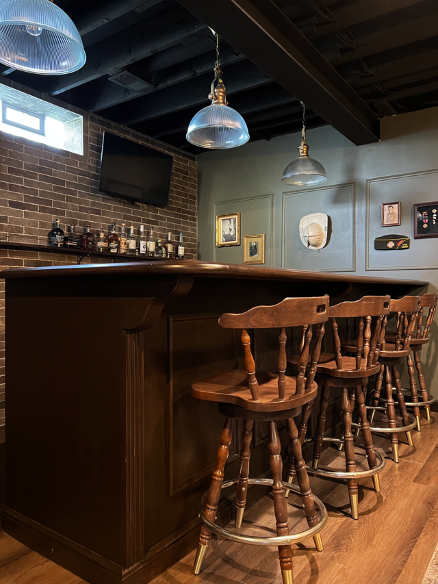 An English Pub Inspired Basement Renovation