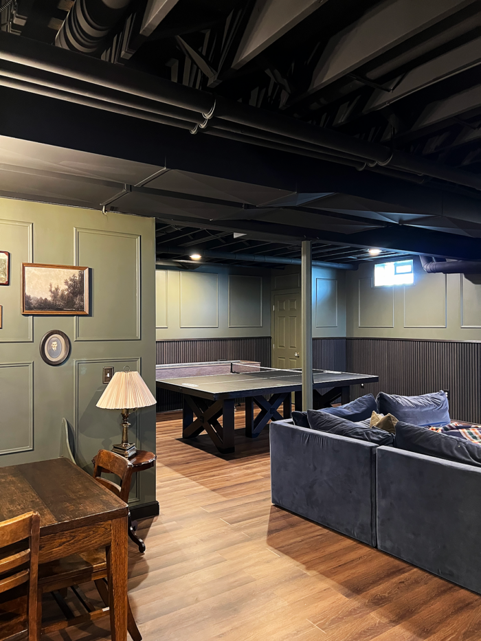 An English Pub Inspired Basement Renovation