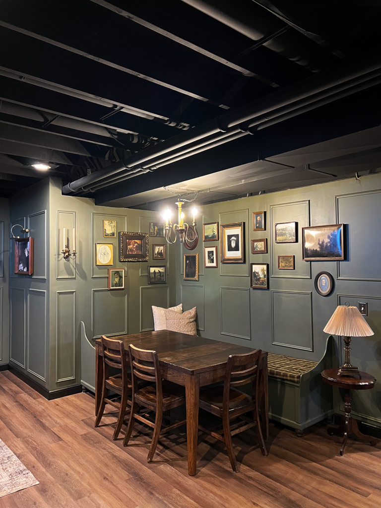 An English Pub Inspired Basement Renovation