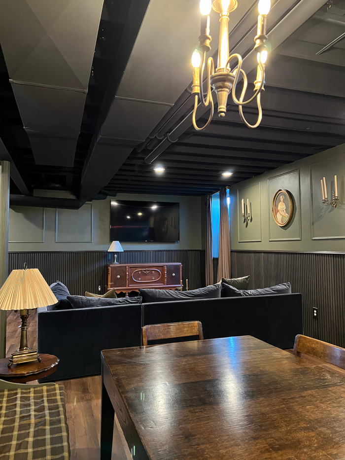 An English Pub Inspired Basement Renovation