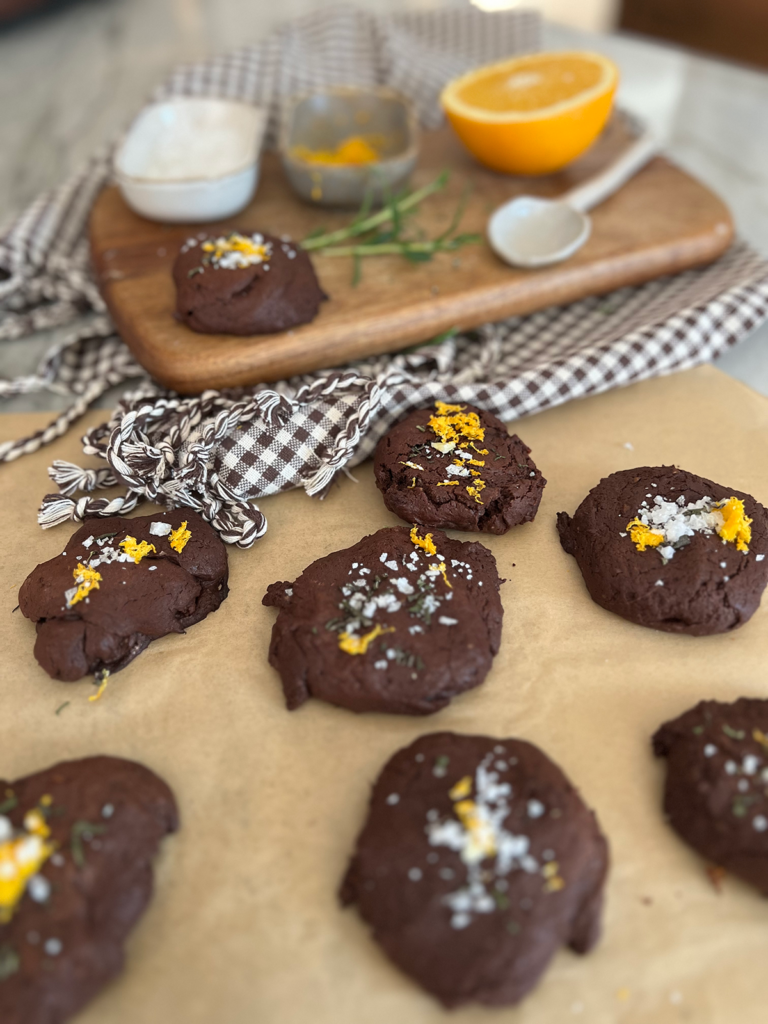 Dark Chocolate Orange, Rosemary & Sea Salt Cookies - BREPURPOSED